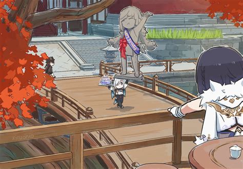 Hu Tao Shenhe And Yelan Genshin Impact Drawn By Xinzoruo Danbooru