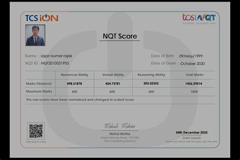 Nqt Score Card Sajan Rajak
