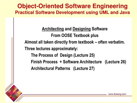 Ppt Object Oriented Software Engineering Practical Software