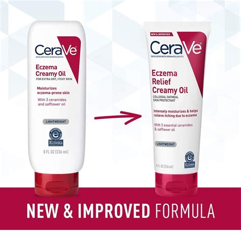 Cerave Eczema Creamy Oil 8 Oz Soothing Relief For Dry Itchy Skin