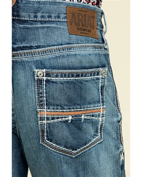 Ariat Mens M4 Coltrane Durango Medium Wash Low Rise Relaxed Bootcut