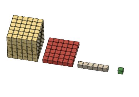 Download Free Stl File Base Six Blocks Number System • 3d Print Model