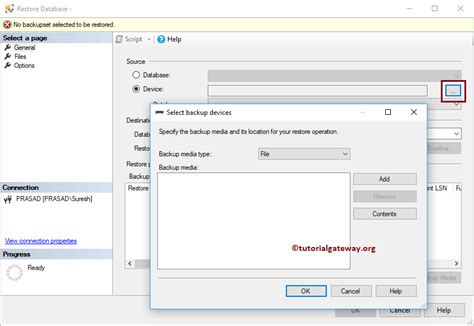 Sql Restore Database From Bak File