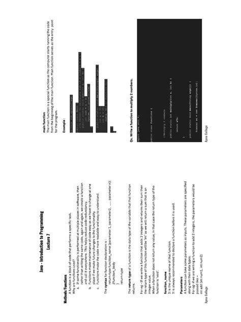 Java Function Notes Pdf