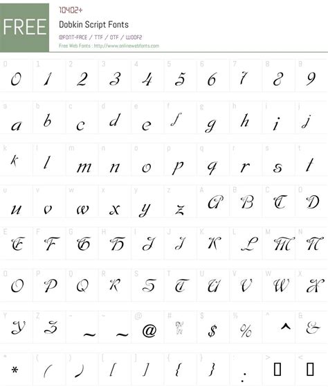 Dobkin Script 134 Fonts Free Download Onlinewebfontscom