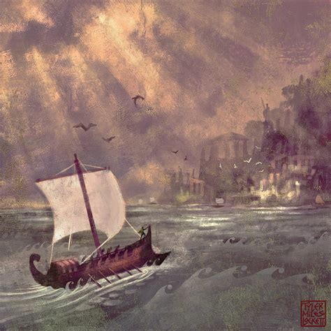 Journey To Hellas Ithaka Poem Art Print Greek Odyssey Ship