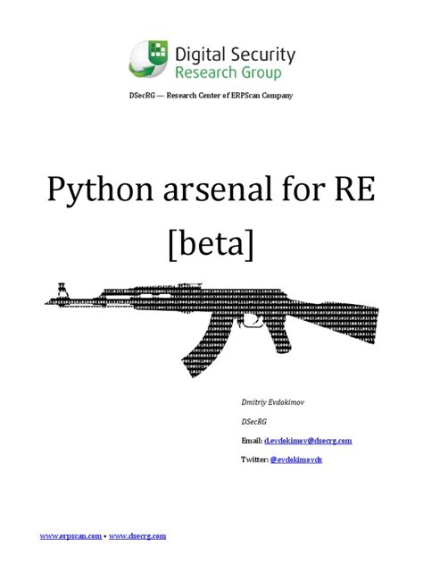 Python Arsenal For Re Pdf Python Programming Language Scripting Language