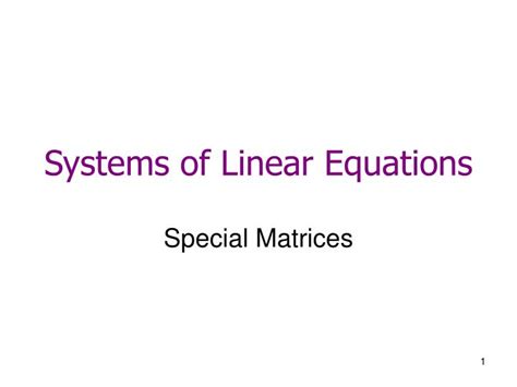 Ppt Systems Of Linear Equations Powerpoint Presentation Free