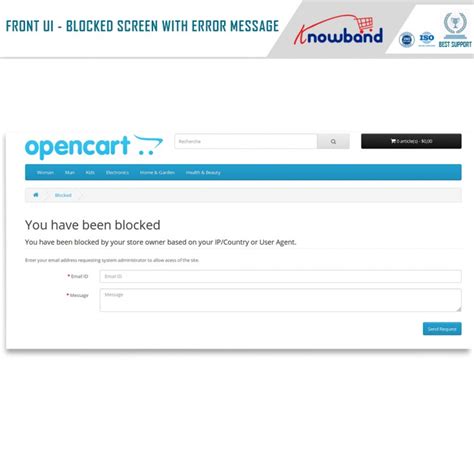 opencart block user bot spam blocker by ip by country by user