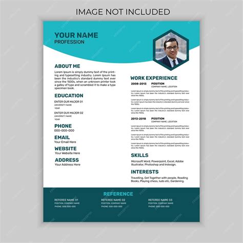 Premium Vector Modern Resume Design Template
