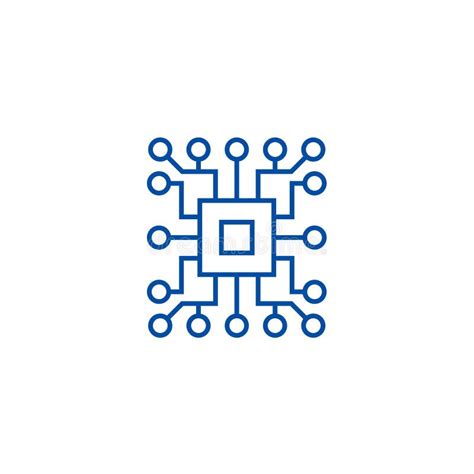 Computer Science Circuit Line Icon Concept Computer Science Circuit