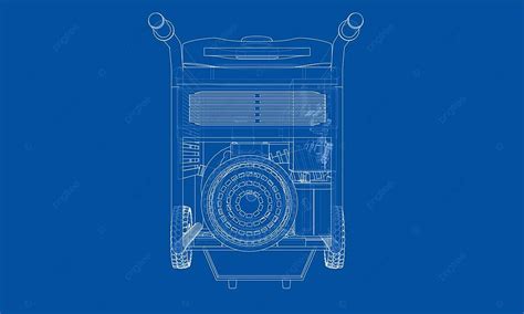 Outline Portable Gasoline Generator Vector Industrial Diesel Energy Vector Industrial Diesel