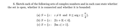 Solved Sketch Each Of The Following Sets Of Complex Chegg