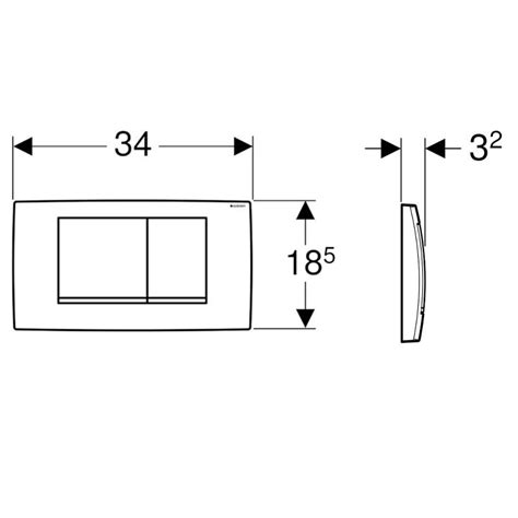 Plaque De Commande Geberit Twinline30 De Chasse Deau Avec 2 Boutons