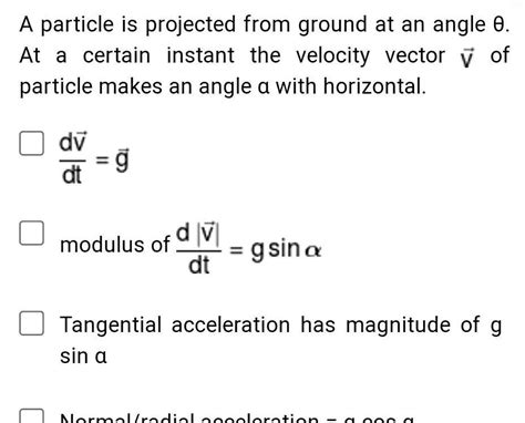[answered] A Particle Is Projected From Ground At An Angle 0 At A Kunduz