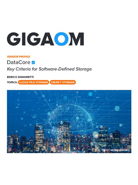 Gigaom Datacore Sansymphony Key Criteria For Software Defined