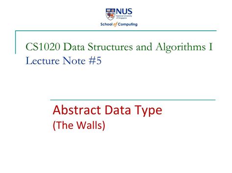 Ppt Cs1020 Data Structures And Algorithms I Lecture Note 5