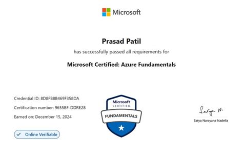 Microsoftcertification Microsoftcertified Azure Prasad Patil