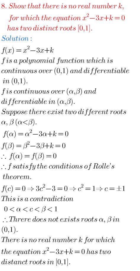 mean value theorems intermediate first year mathematics chapter 10 4
