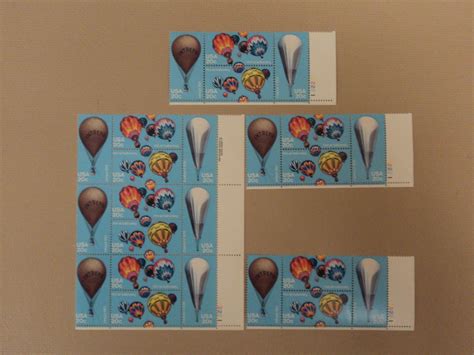 Usps Scott 2032 2035 20c 1982 Balloons Lot Of 4 Plate Block 24 Stamps