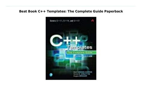 C Templates The Complete Guide 3rd Edition