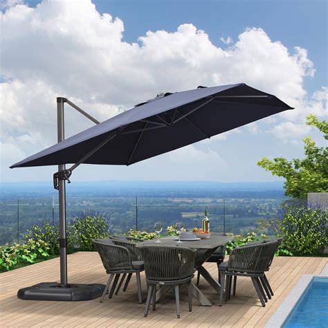 Purple Leaf 9 X 115 Rectangular Cantilever Umbrella And Reviews
