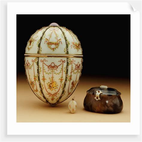 Faberge Kelch Bonbonniere Egg Pictured With Its Surprises Posters