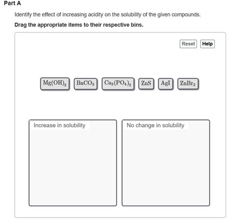 solved part a identify the effect of increasing acidity on