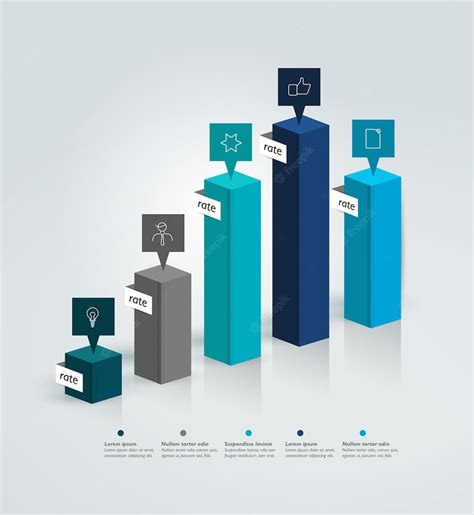 Premium Vector 3d Chart Graph Info Graphics Bar