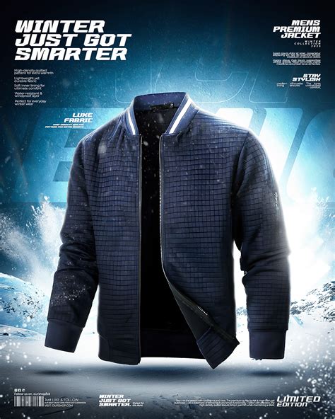 Winter Jacket Ad Design Series Behance