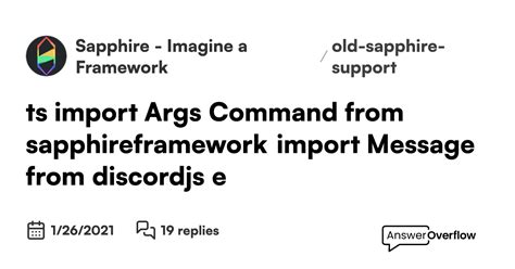 ```ts Import Args Command From Sapphireframework Import