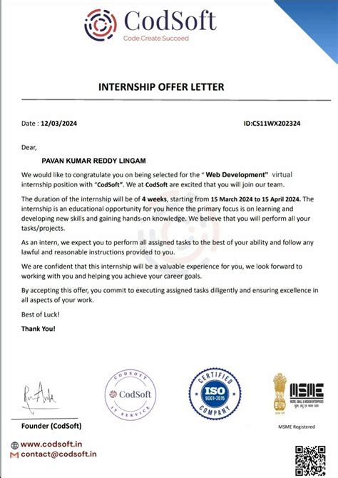 Pavan Kumar Reddy Lingam On Linkedin Codsoft Internship