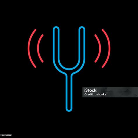 Tuning Fork Vector Flat Icon Stock Illustration Download Image Now Accuracy Black Color
