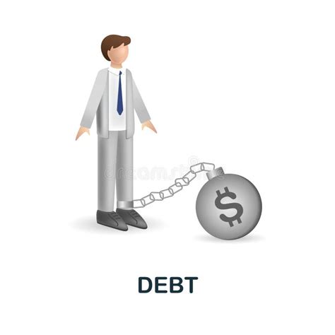 Debt Icon 3d Illustration From Economic Collection Stock Vector Illustration Of Deposit Icon