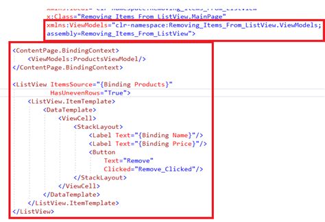 Removing Items From Listview Using Xamarinforms