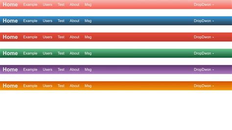 Bootstrap Navbar With Creative Colors
