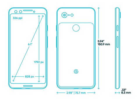 Google Pixel Dimensions Drawings Dimensions Com