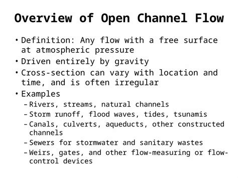 PPTX Overview Of Open Channel Flow DOKUMEN TIPS