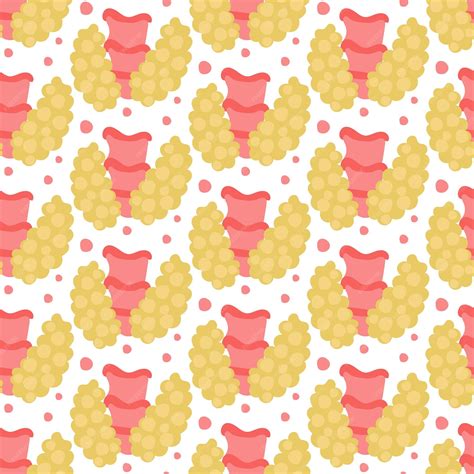 Premium Vector A Pattern From The Human Thyroid Gland Background For