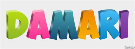 Damari Text Effect And Logo Design Name