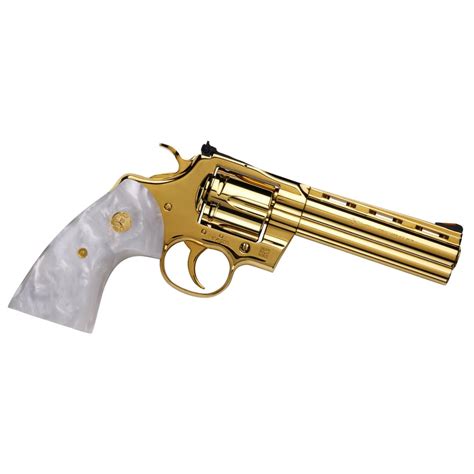 Colt Python 357 Mag Revolver 24k Gold Plated Seattle Engraving Nib Revolvers At