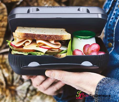 Купить Ланч-бокс с разделителем в чёрном цвете Tupperware по цене 0 руб ...