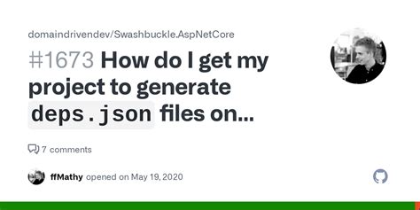 How Do I Get My Project To Generate Deps Json Files On Compile Issue