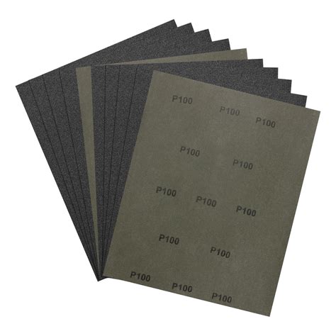 10pcs Sand Papers 9 X 11 Inch X 100 Grits Wet Dry Sandpaper Sheets