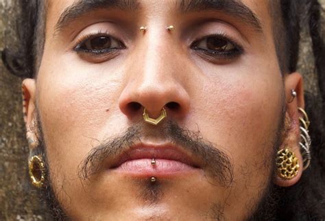 Bearded Man With Tongue Venom And Nose Septum Piercings 55 Off