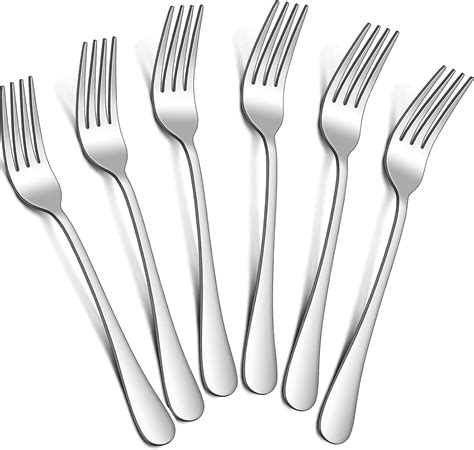Tiokin Dinner Forks Set Of 6 Food Grade Stainless Steel Fork 205 Cm