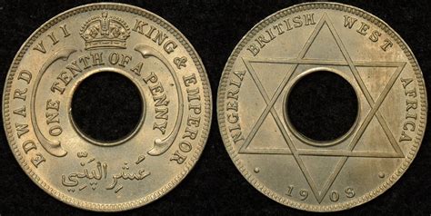 British West Africa 1908 One Tenth Penny Choice Uncirculated The