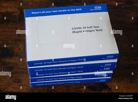 Covid 19 Self Test Rapid Antigen Test Kit Nhs Self Testing Kit Stock