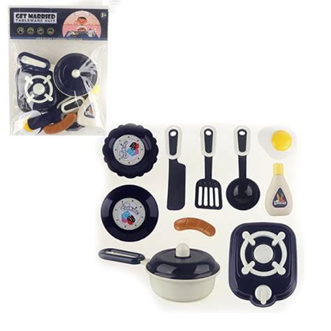Іграшковий набір посуду з плитою продукти 11 аксесуарів Mk409 купити в Україні 【Умнички Тойс】