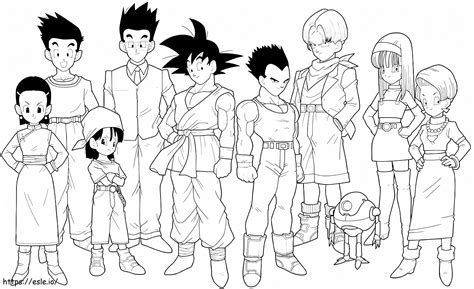 Dragon Ball Z Characters Coloring Pages Printable 2025